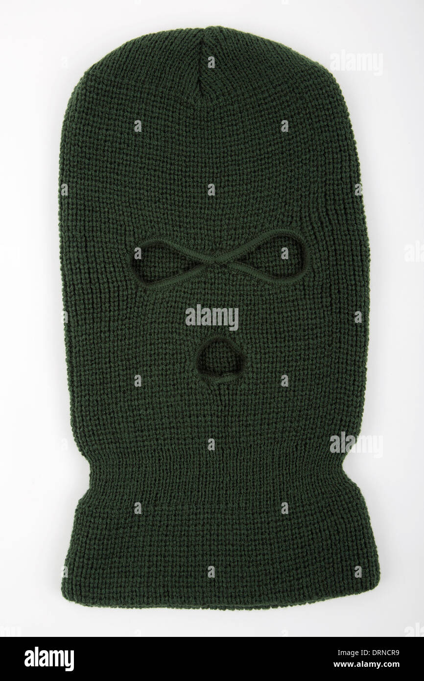 Green balaclava mask Stock Photo - Alamy