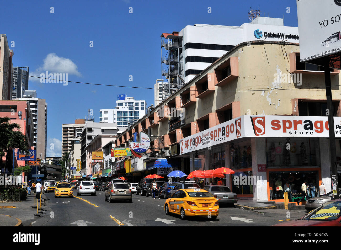 street scene Panama city Panama Stock Photo - Alamy