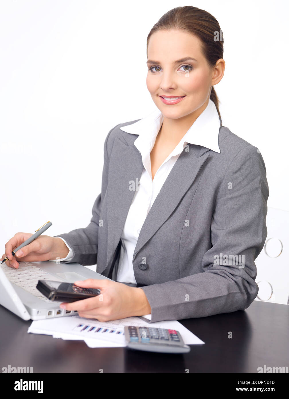 Cute Business Woman Stock Photo - Alamy