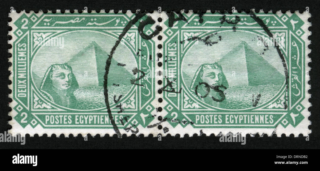 Egypt sphinx stamp pyramid hi-res stock photography and images - Alamy