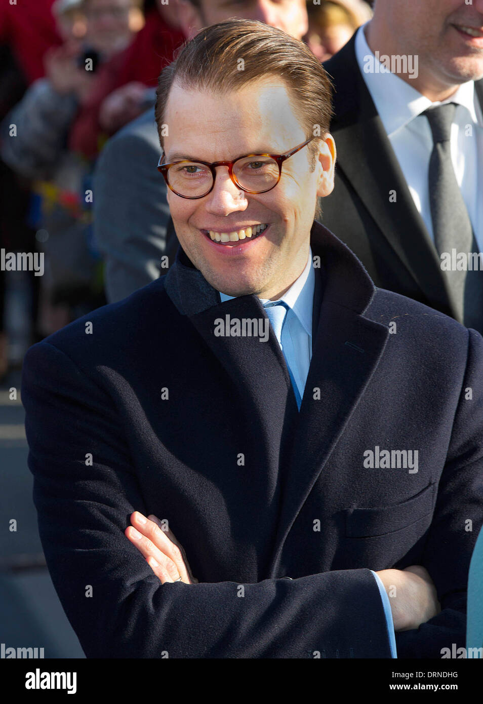 Duesseldorf, Germany. 29th Jan, 2014. Swedish Prince Daniel at the city ...