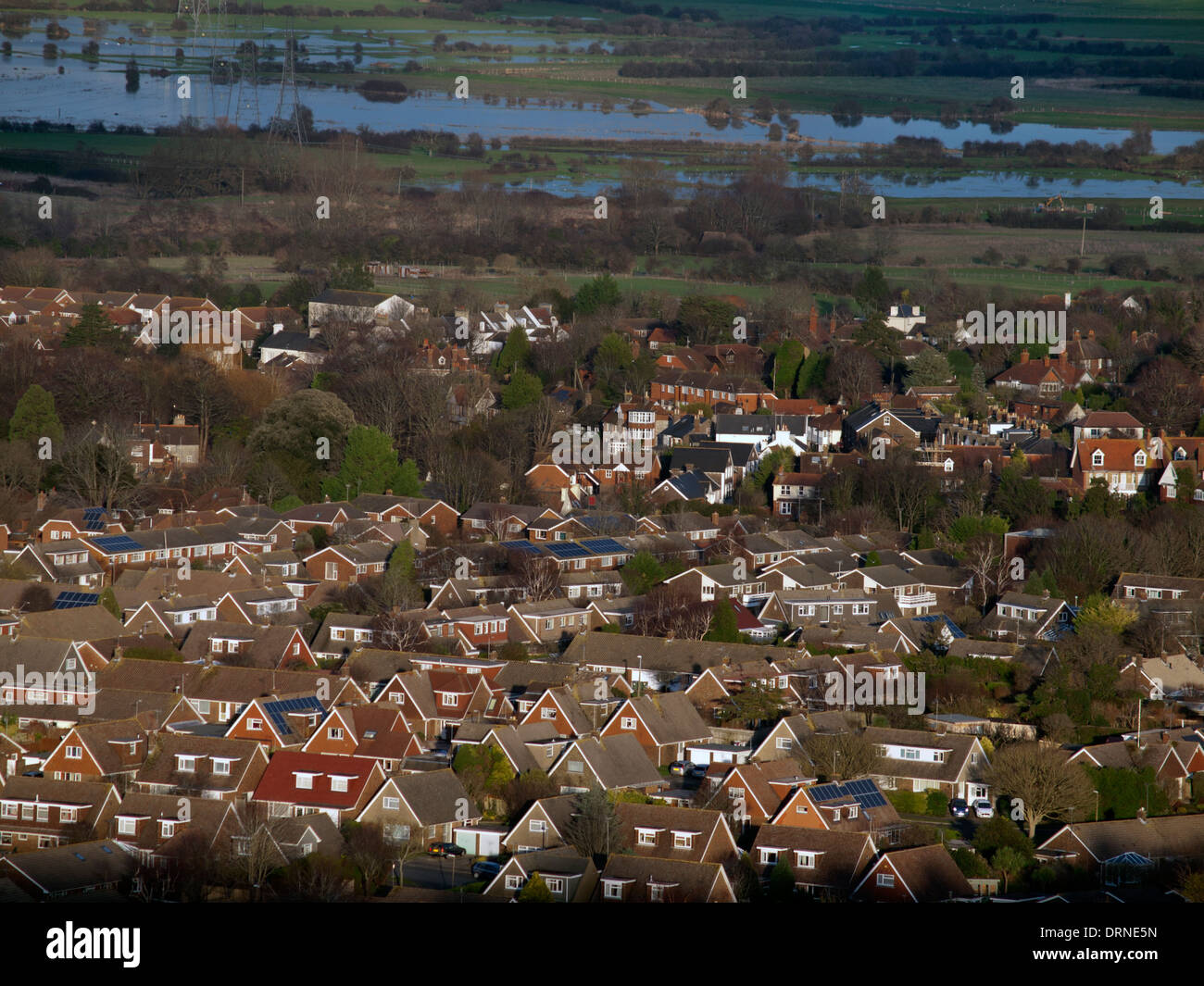 The town of Steyning, as seen from the Downs Stock Photo - Alamy