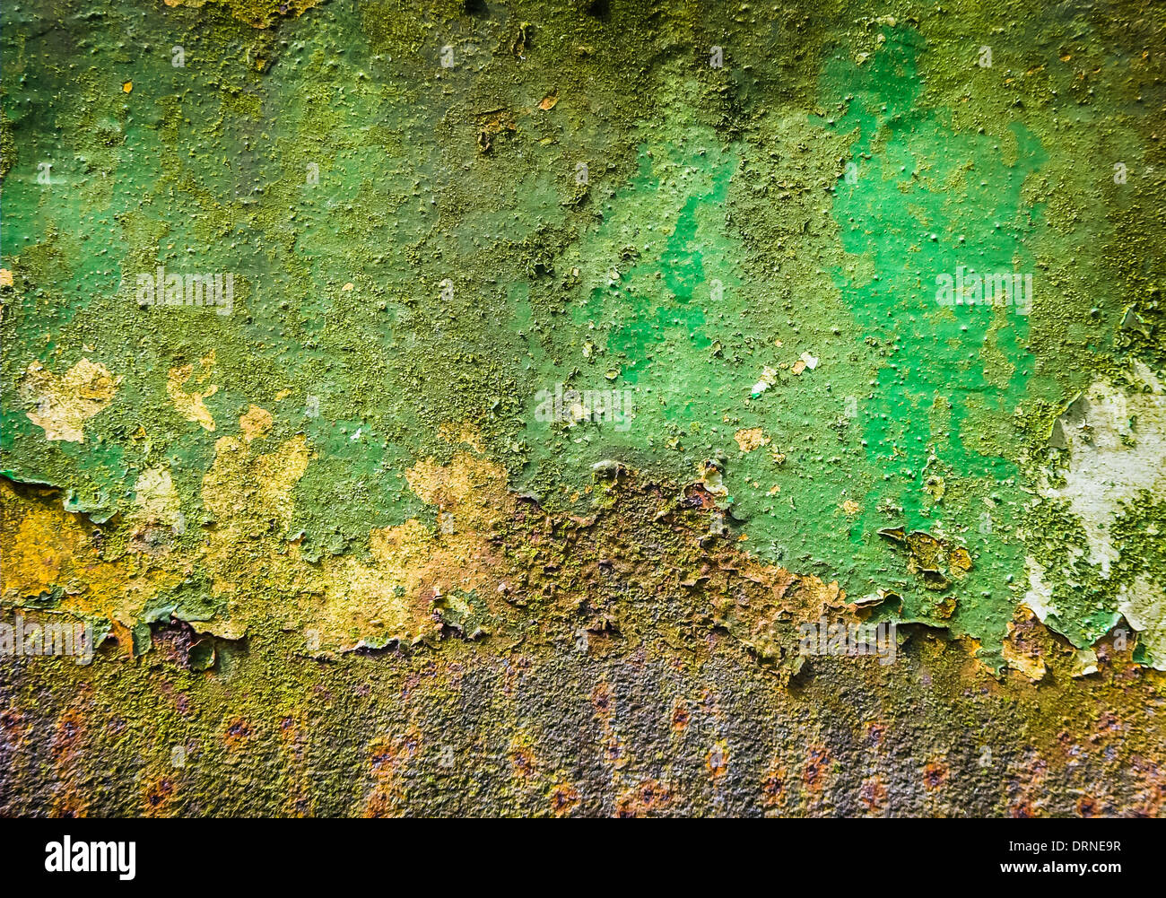 Green peeling paint on a rusting iron surface Stock Photo - Alamy
