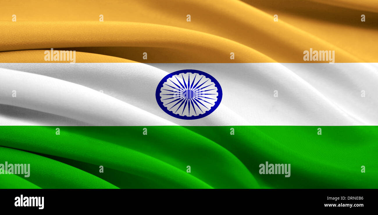 Flag of India waving in the wind Stock Photo - Alamy