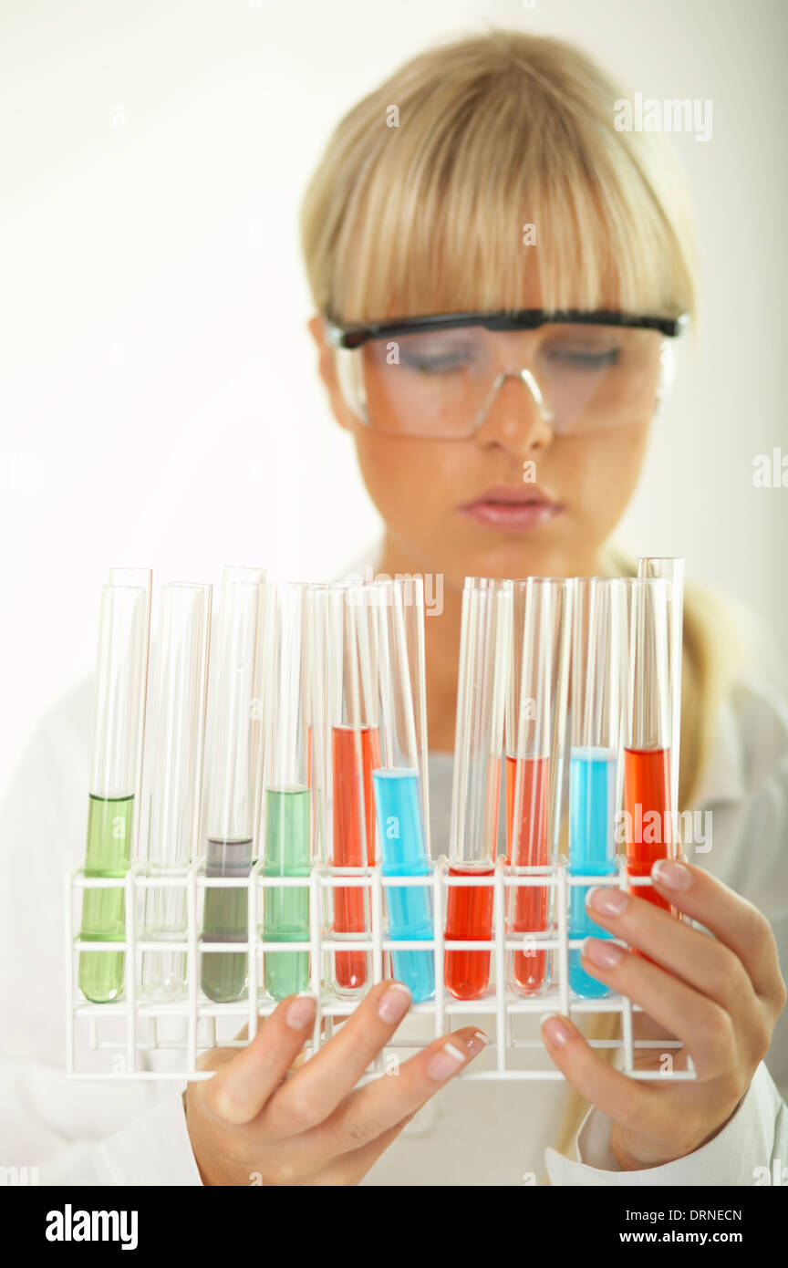 Female in lab Stock Photo - Alamy