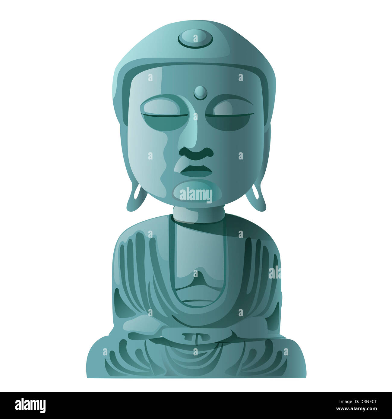 funny stone statue of Buddha on a white background Stock Photo - Alamy