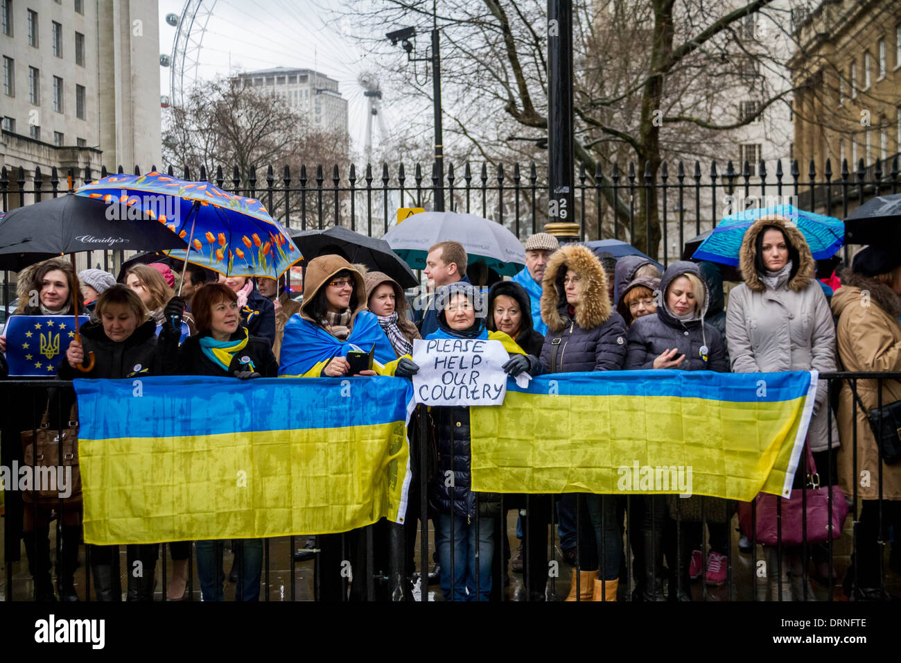 Ukrainian Euromaidan Protest on Whitehall in London Stock Photo - Alamy