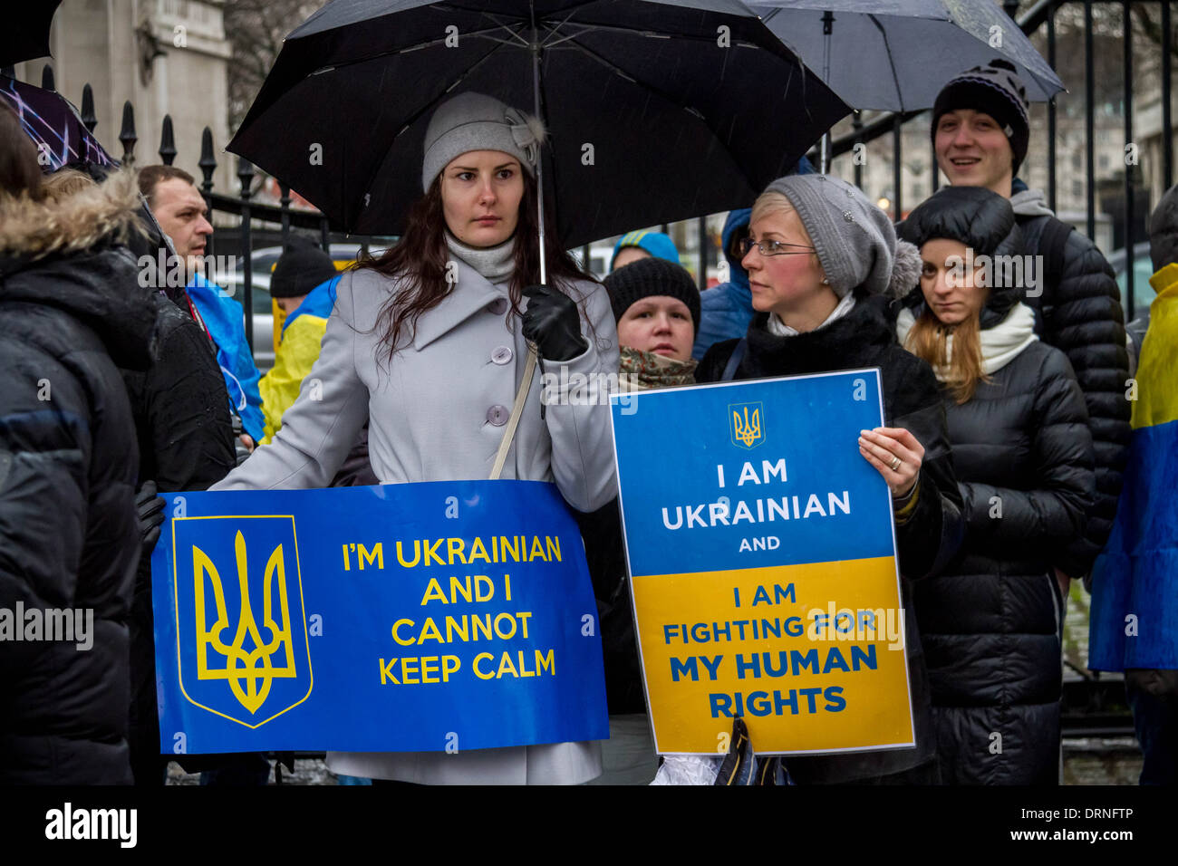 Ukrainian Euromaidan Protest on Whitehall in London Stock Photo - Alamy