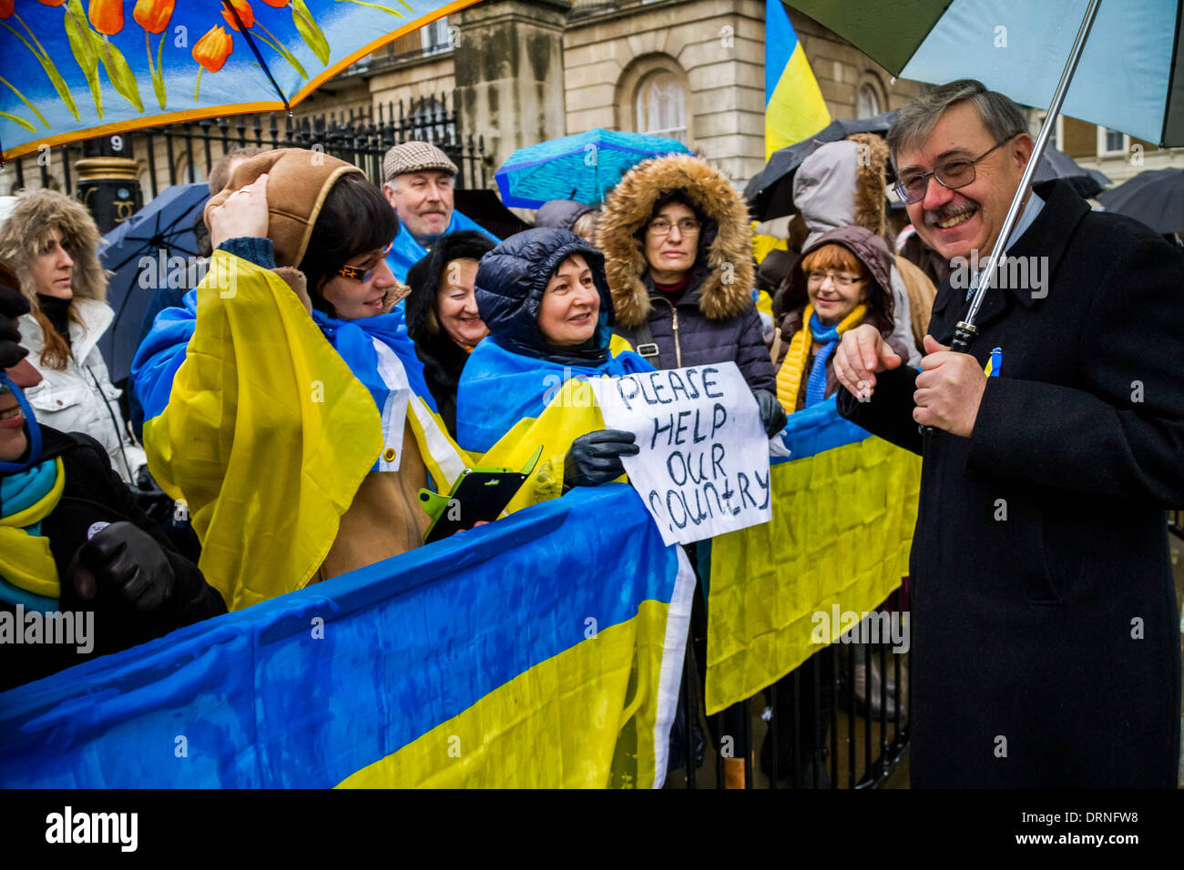 Ukrainian Euromaidan Protest on Whitehall in London Stock Photo - Alamy