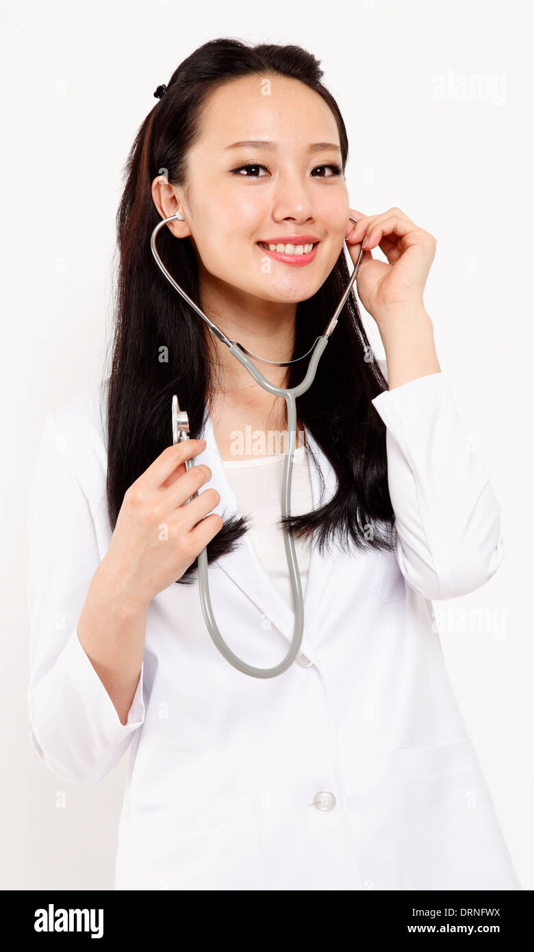 Female doctor wears uniform for portrait Stock Photo - Alamy