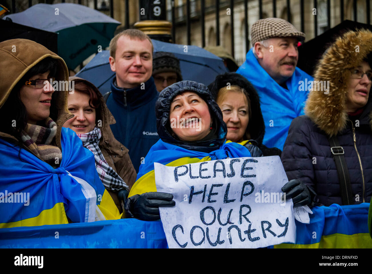 Ukrainian Euromaidan Protest on Whitehall in London Stock Photo - Alamy