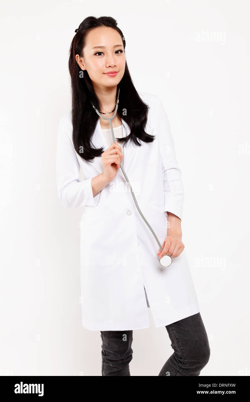 Female doctor wears uniform for portrait Stock Photo - Alamy