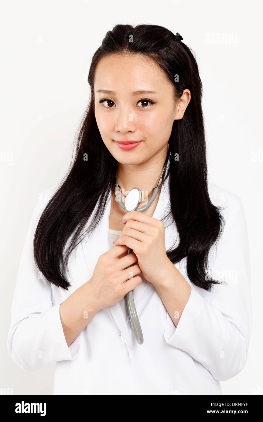 Female doctor wears uniform for portrait Stock Photo - Alamy