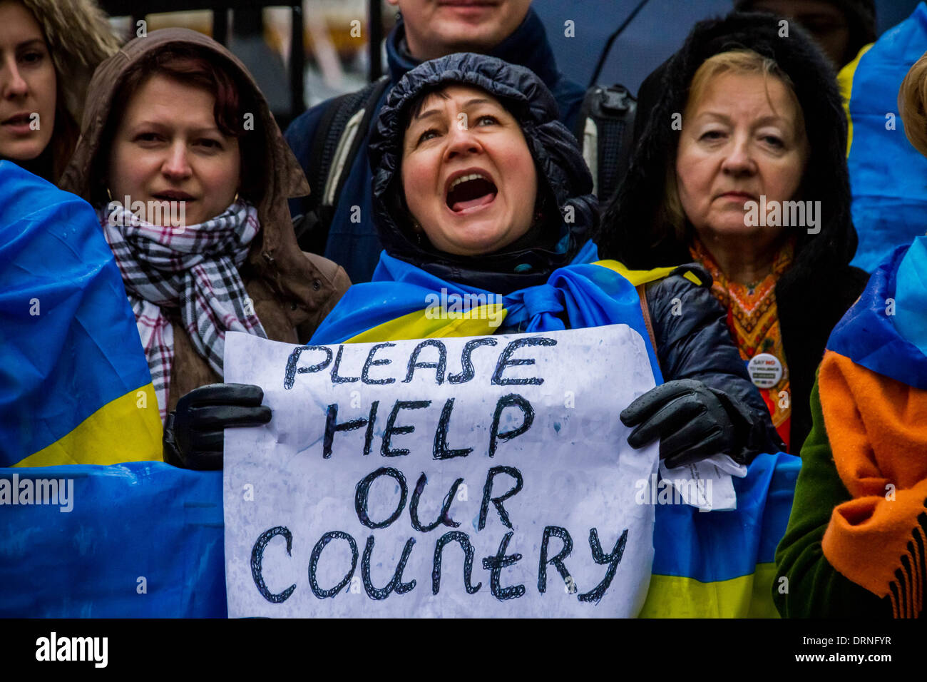 Ukrainian Euromaidan Protest on Whitehall in London Stock Photo - Alamy