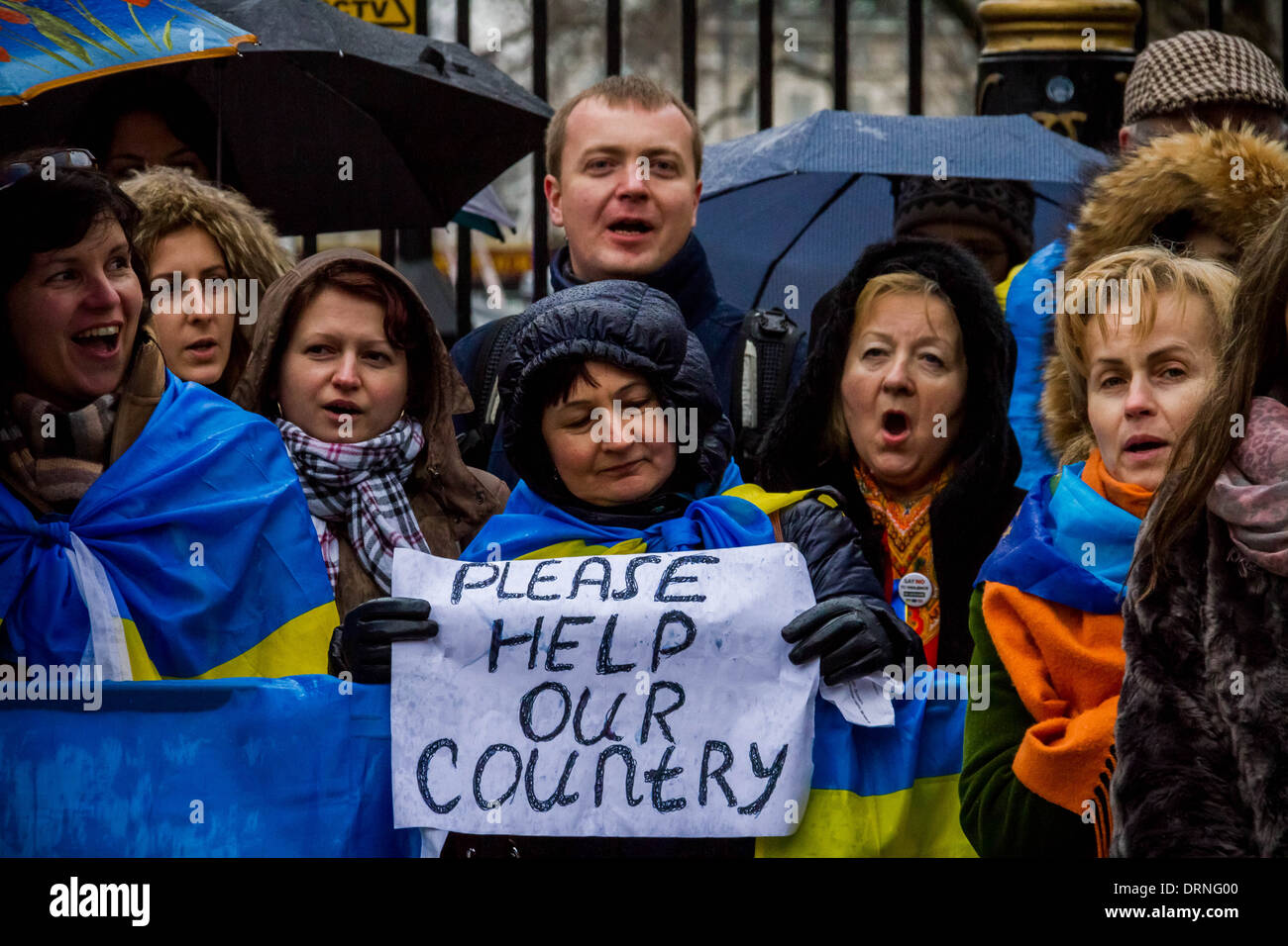 Ukrainian Euromaidan Protest on Whitehall in London Stock Photo - Alamy