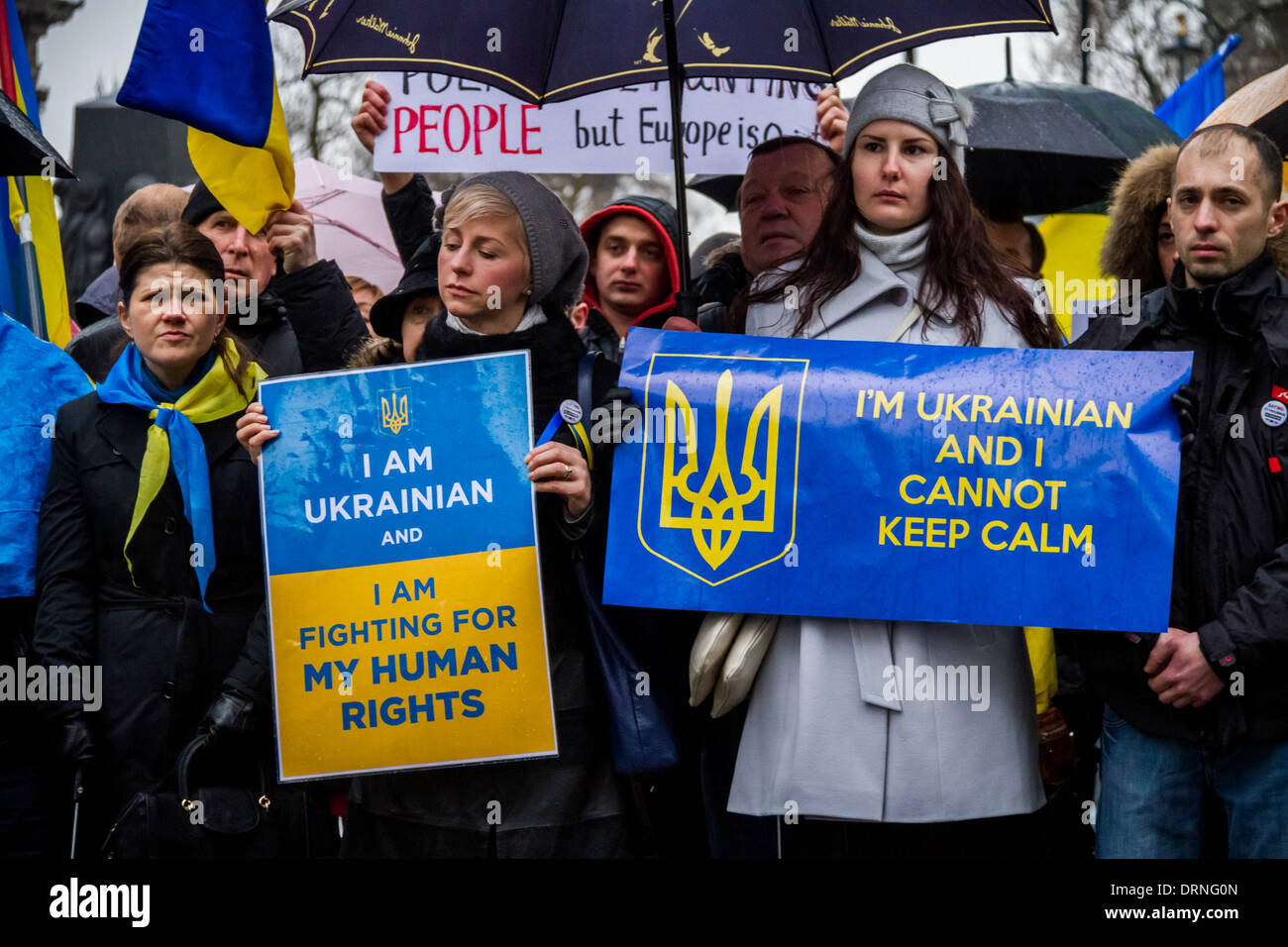 Ukrainian Euromaidan Protest on Whitehall in London Stock Photo - Alamy