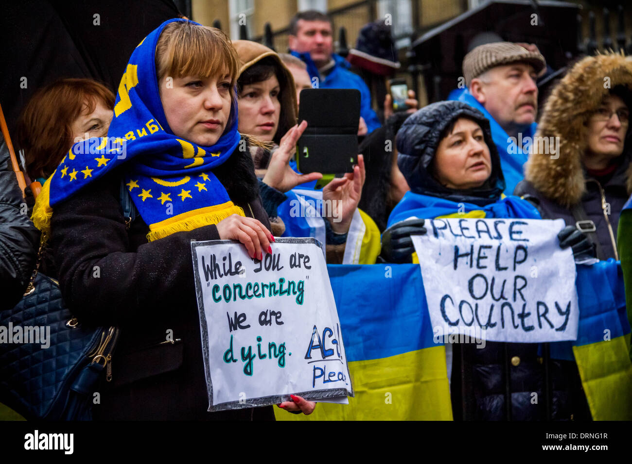 Ukrainian Euromaidan Protest on Whitehall in London Stock Photo - Alamy