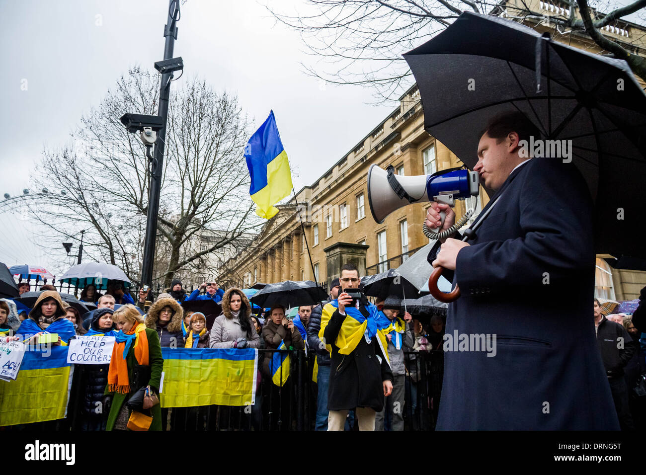 Ukrainian Euromaidan Protest on Whitehall in London Stock Photo - Alamy