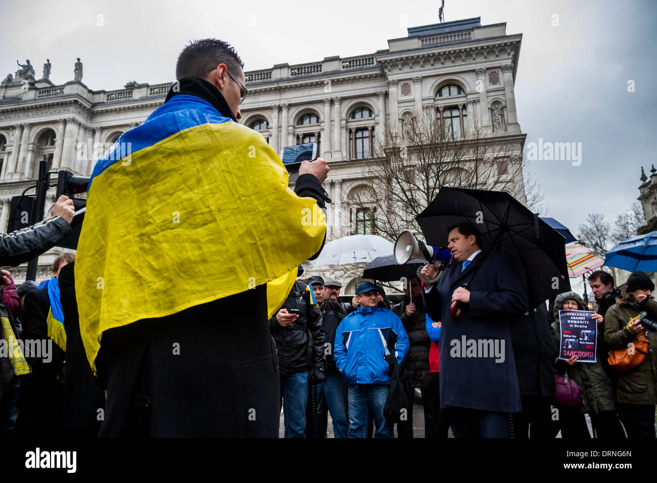 Ukrainian Euromaidan Protest on Whitehall in London Stock Photo - Alamy
