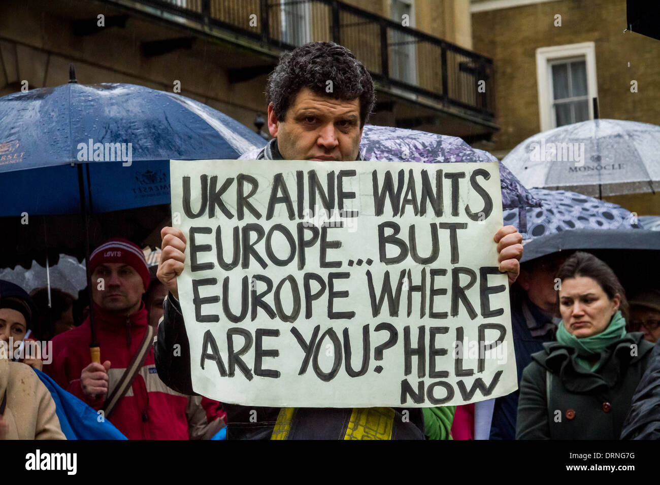 Ukrainian Euromaidan Protest on Whitehall in London Stock Photo - Alamy