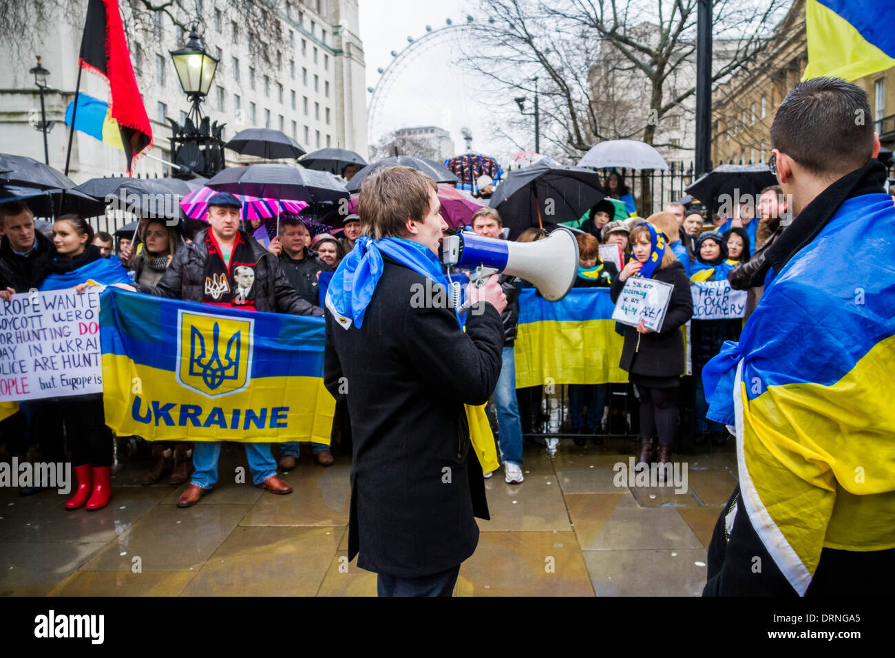 Ukrainian Euromaidan Protest on Whitehall in London Stock Photo - Alamy