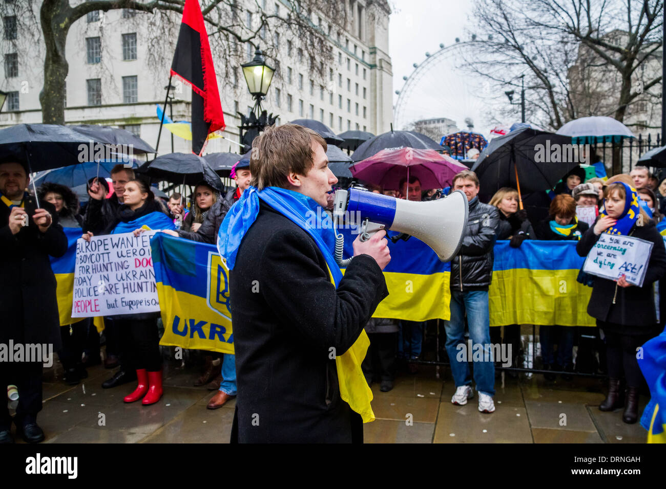 Ukrainian Euromaidan Protest on Whitehall in London Stock Photo - Alamy