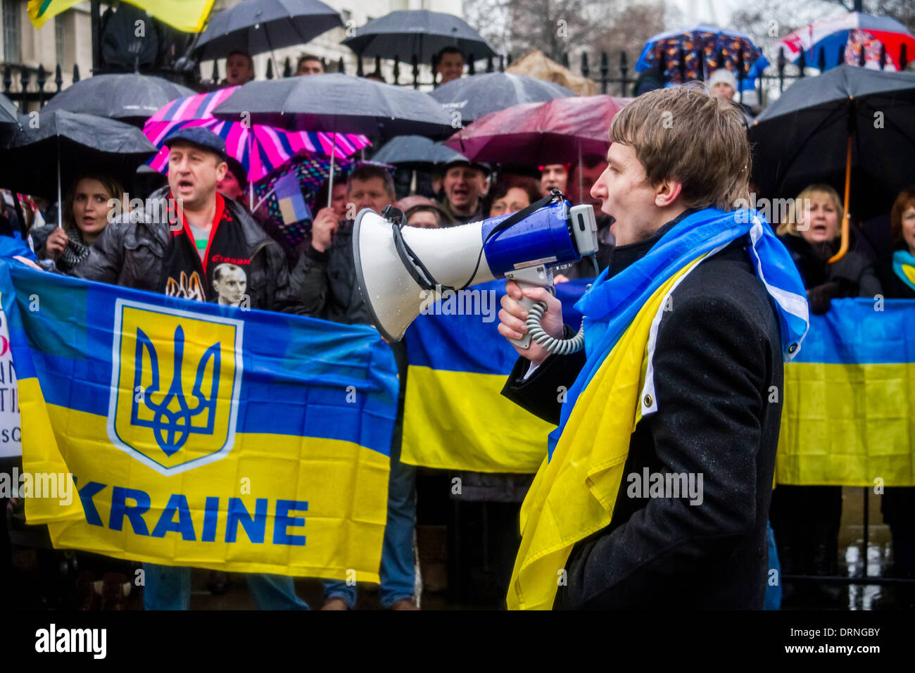 Ukrainian Euromaidan Protest on Whitehall in London Stock Photo - Alamy