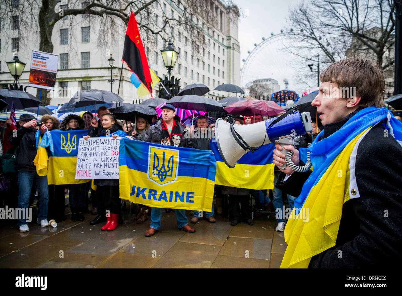 Ukrainian Euromaidan Protest on Whitehall in London Stock Photo - Alamy