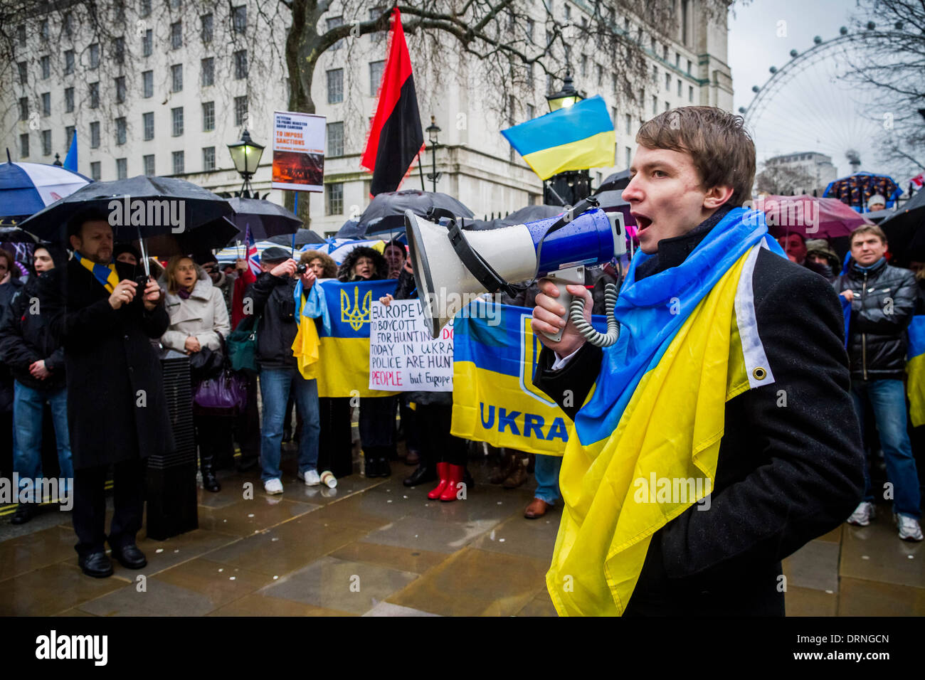 Ukrainian Euromaidan Protest on Whitehall in London Stock Photo - Alamy