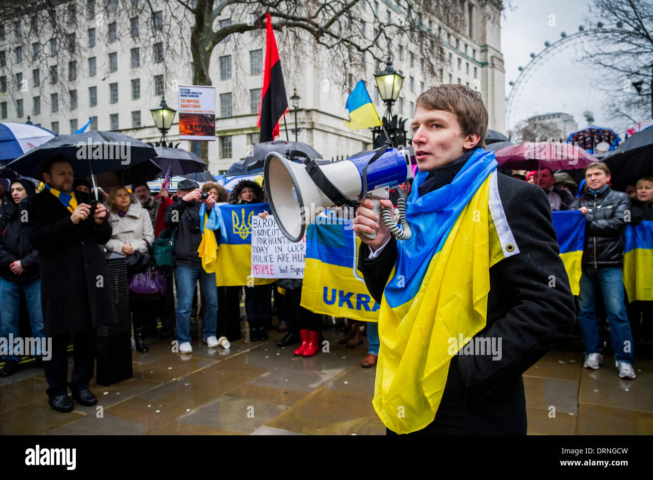 Ukrainian Euromaidan Protest on Whitehall in London Stock Photo - Alamy
