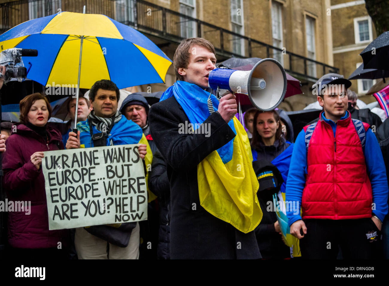 Ukrainian Euromaidan Protest on Whitehall in London Stock Photo - Alamy