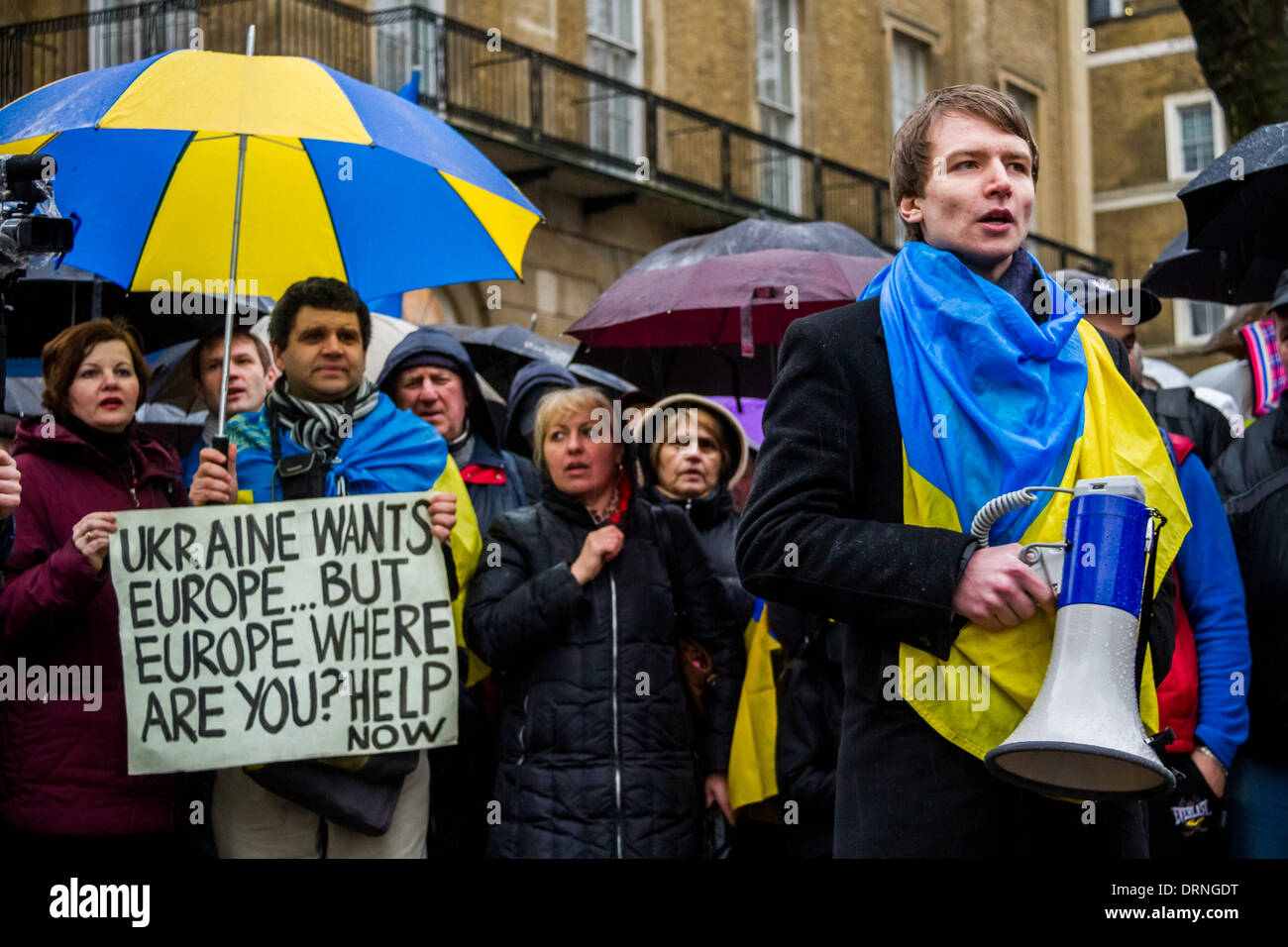 Ukrainian Euromaidan Protest on Whitehall in London Stock Photo - Alamy
