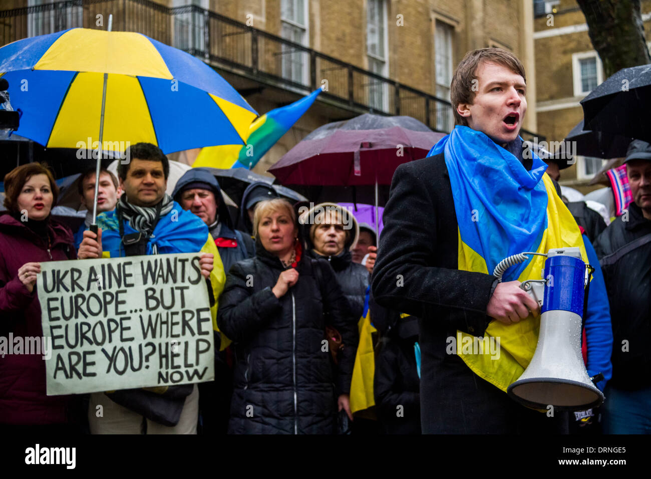Ukrainian Euromaidan Protest on Whitehall in London Stock Photo - Alamy