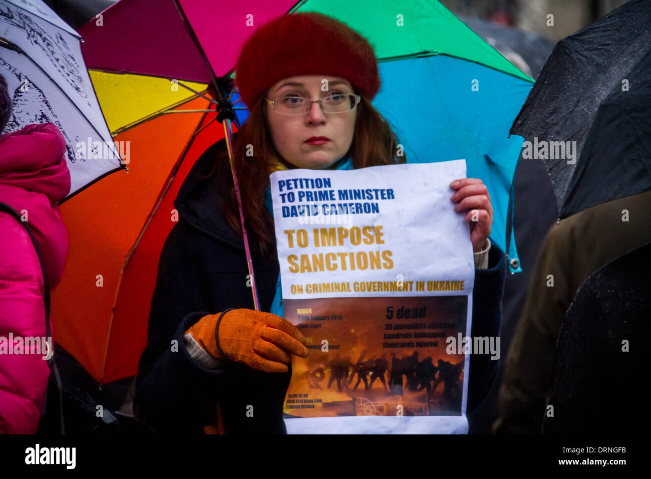 Ukrainian Euromaidan Protest on Whitehall in London Stock Photo - Alamy