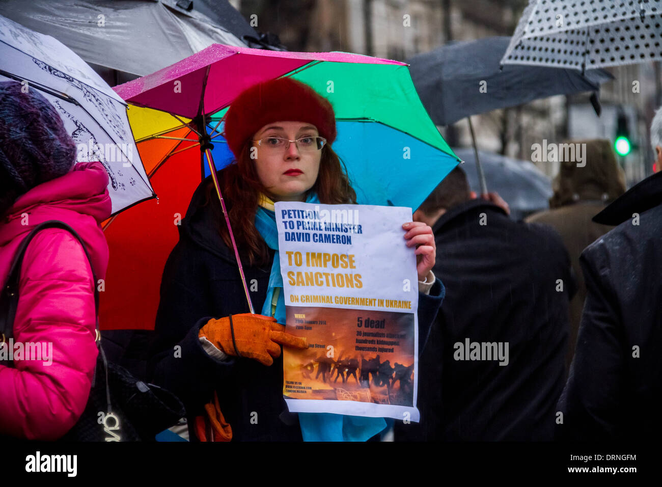 Ukrainian Euromaidan Protest on Whitehall in London Stock Photo - Alamy