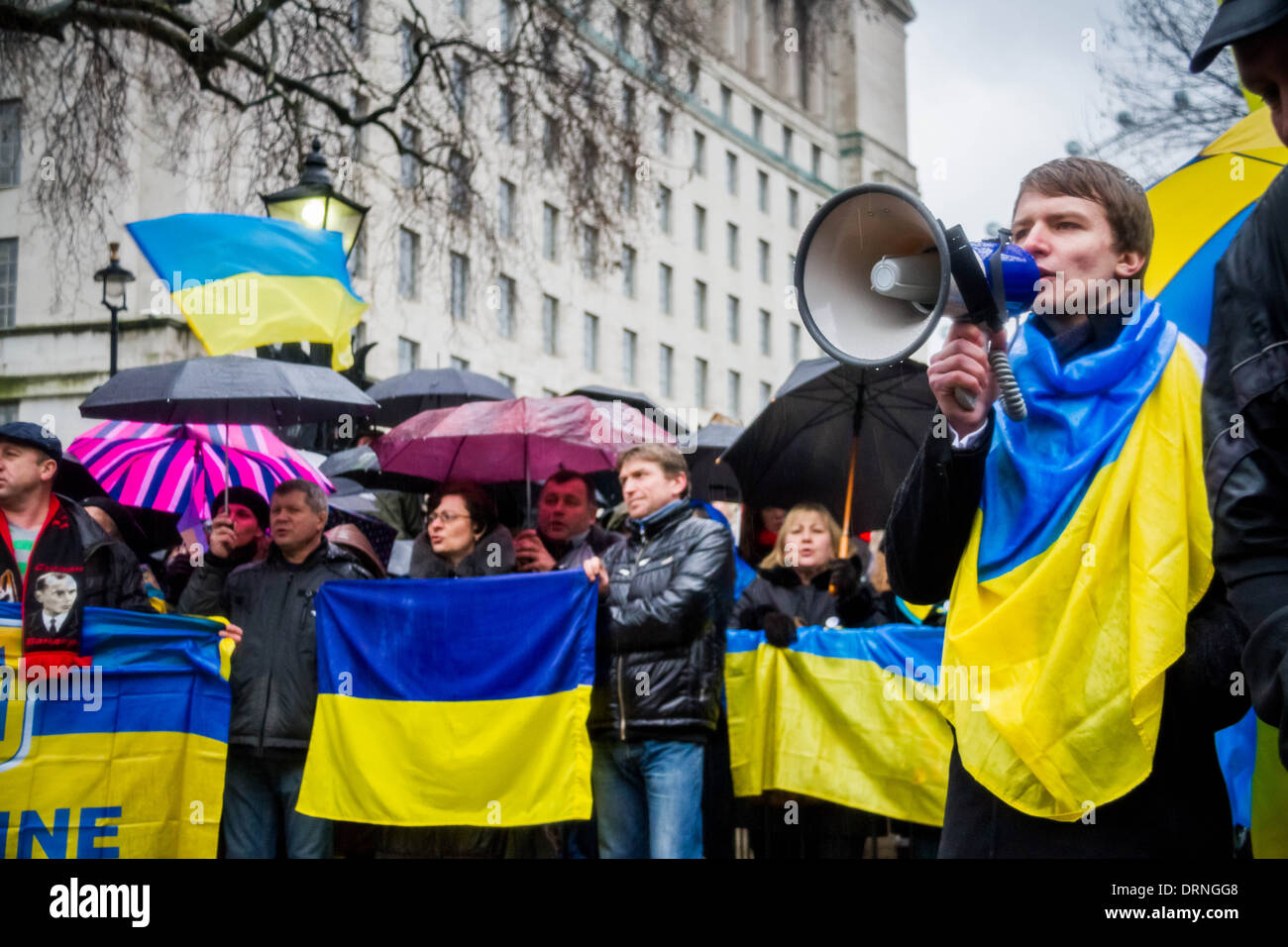 Ukrainian Euromaidan Protest on Whitehall in London Stock Photo - Alamy