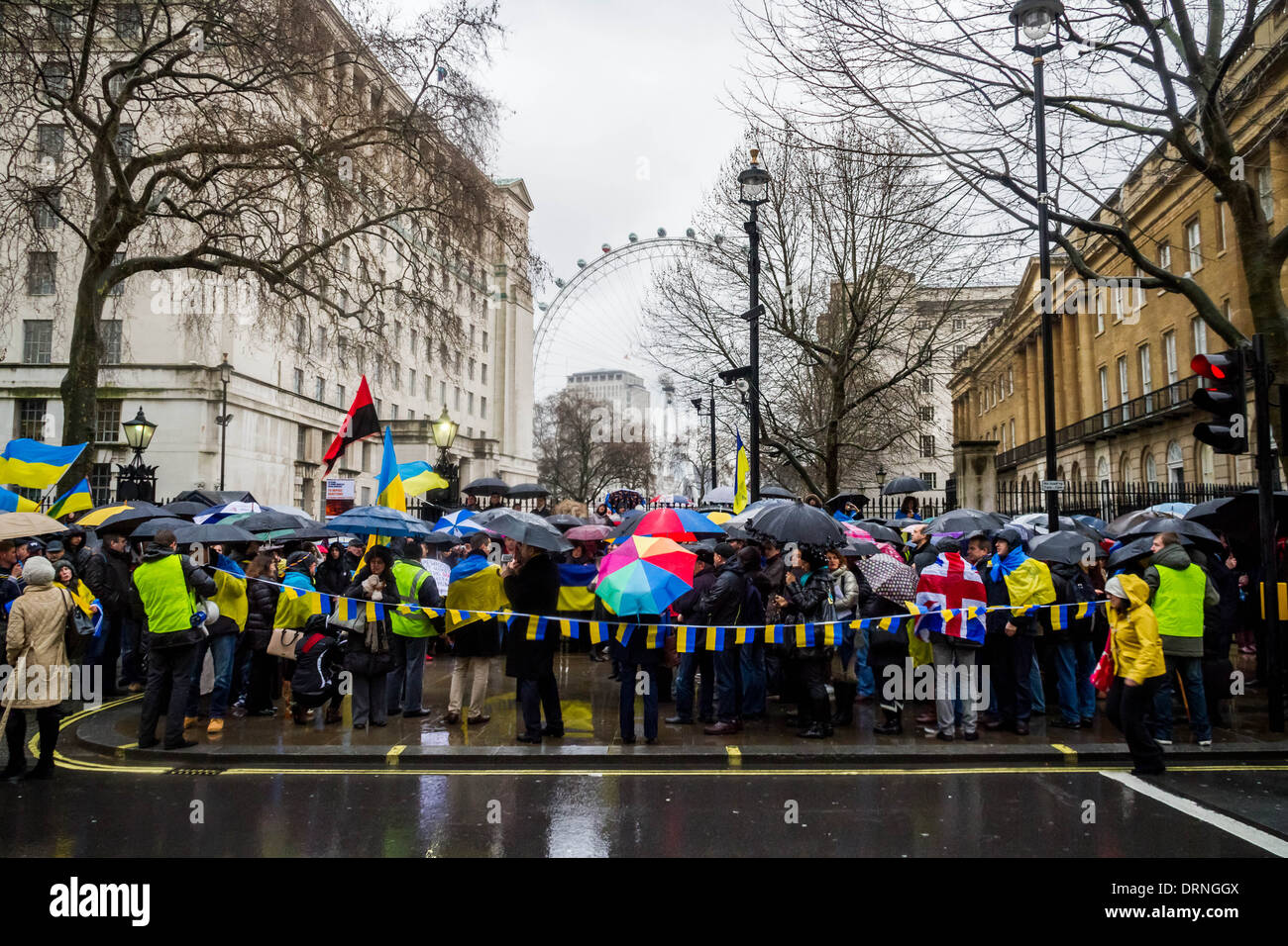 Ukrainian Euromaidan Protest on Whitehall in London Stock Photo - Alamy