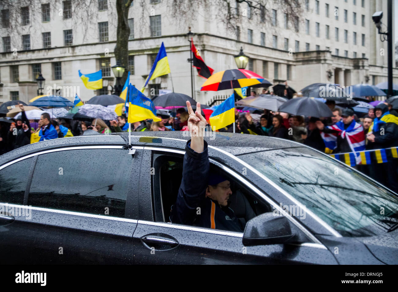 Ukrainian Euromaidan Protest on Whitehall in London Stock Photo - Alamy