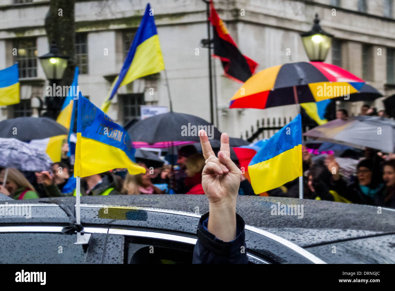 Ukrainian Euromaidan Protest on Whitehall in London Stock Photo - Alamy