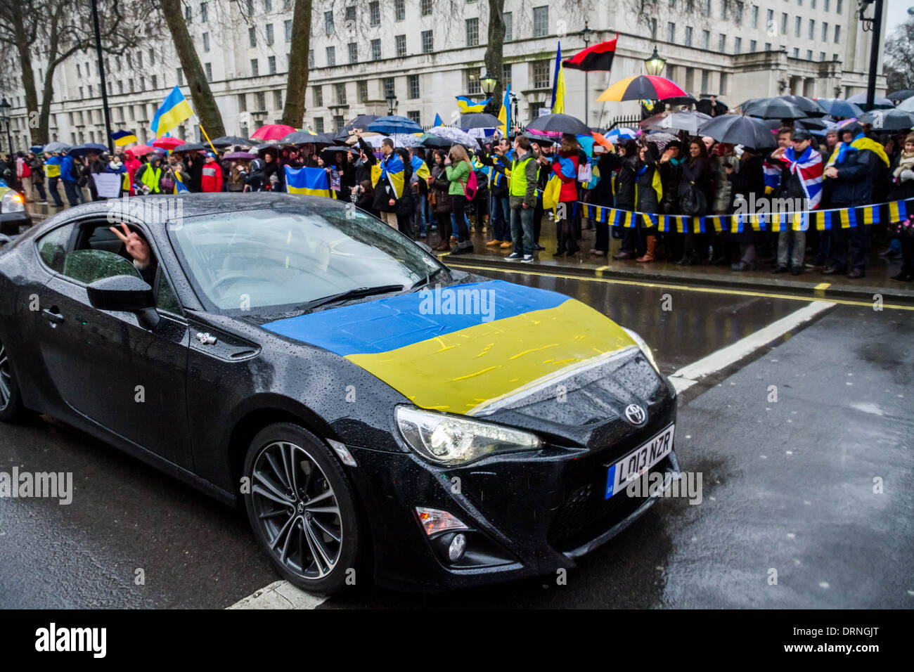 Ukrainian Euromaidan Protest on Whitehall in London Stock Photo - Alamy