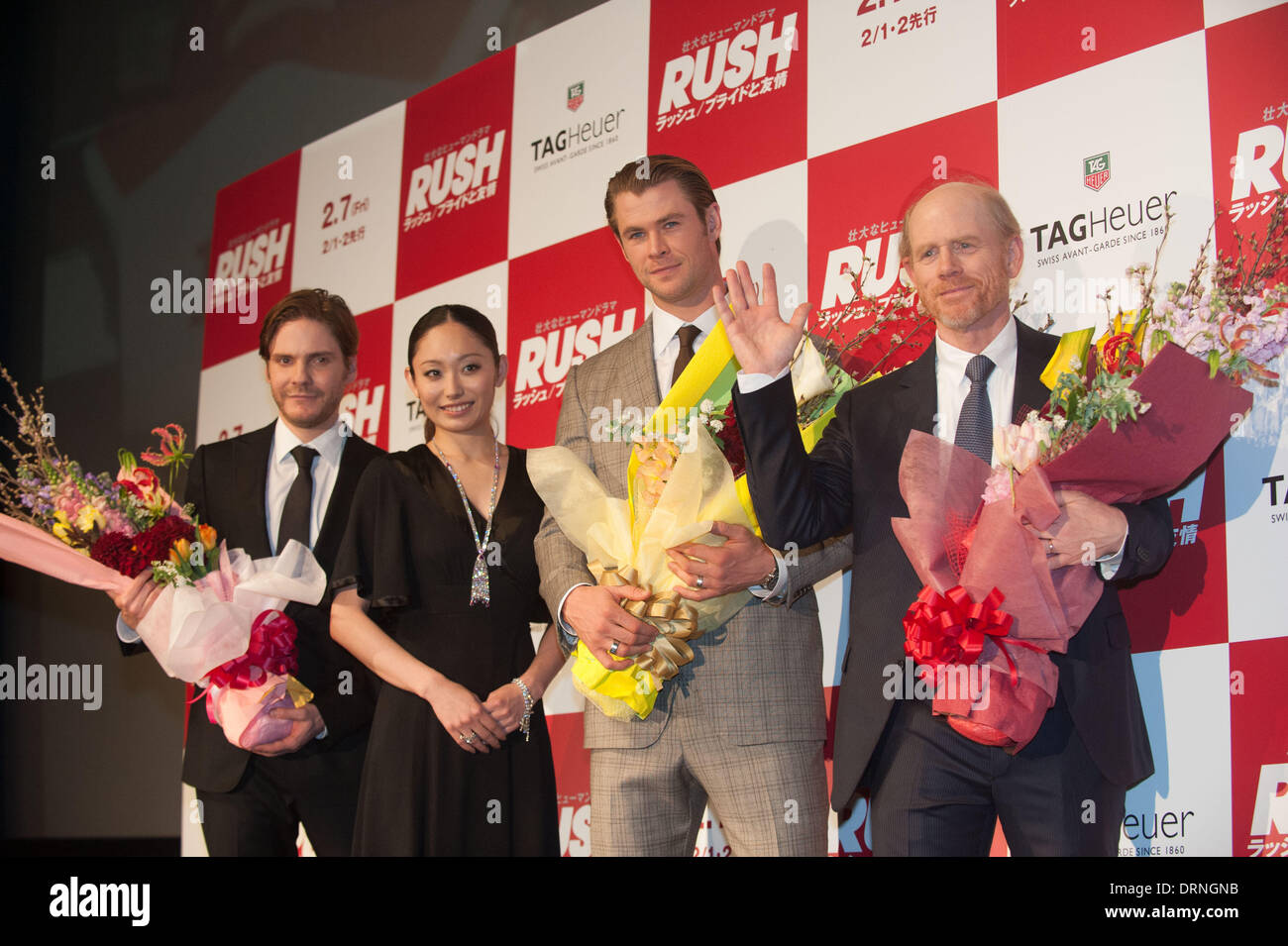 Tokyo, Japan. 30th January 2014. Miki Ando, Chris Hemsworth, Daniel ...