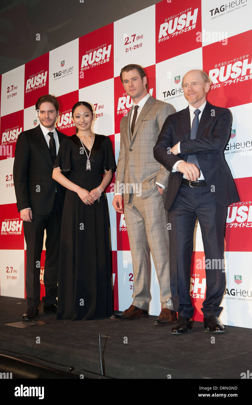 Tokyo, Japan. 30th January 2014. Miki Ando, Chris Hemsworth, Daniel ...