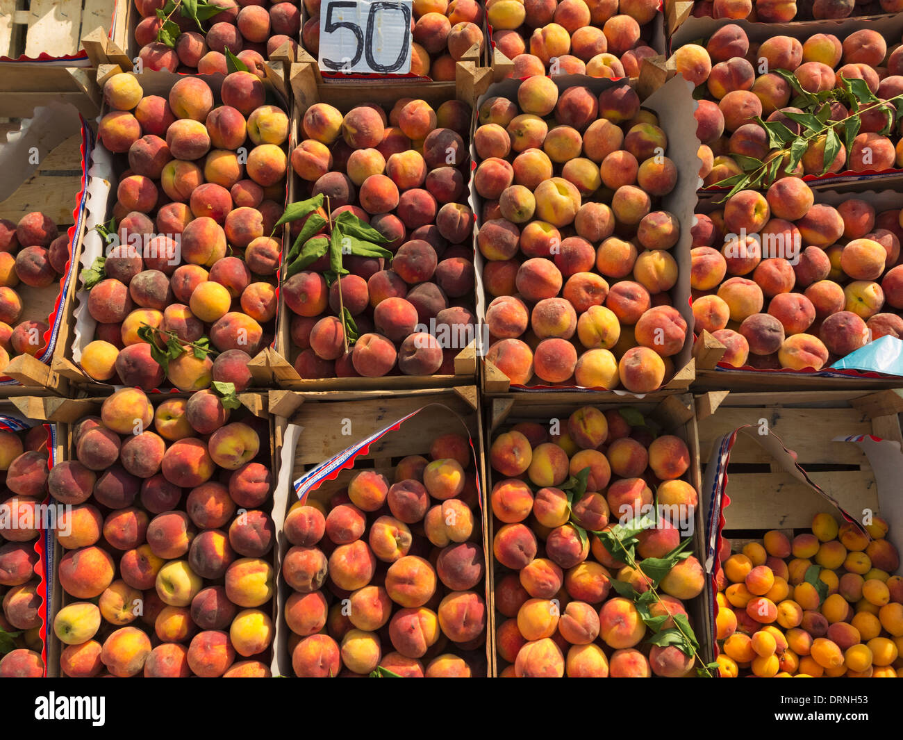 Peaches in the Bazaar in Pristina, Kosovo, Europe Stock Photo - Alamy