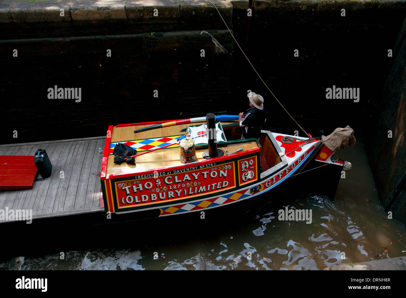 Gifford in the middle lock of the Northgate flight of 3 staircase locks ...
