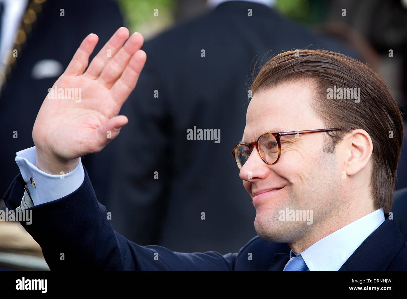 Prince Daniel of Sweden visits the City Hall in Duesseldorf, Germany ...