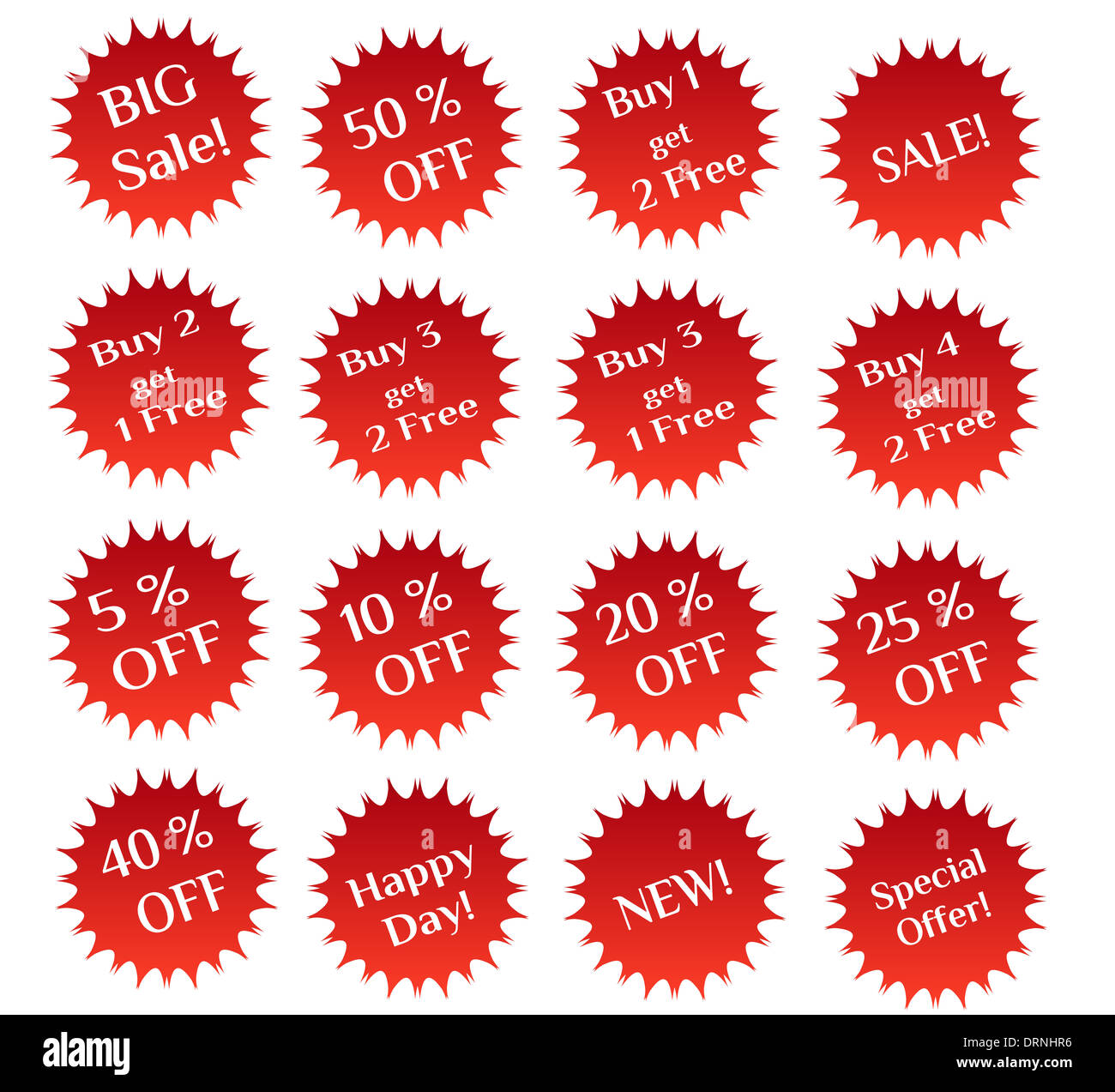 A set of sale stickers isolated on white background Stock Photo - Alamy