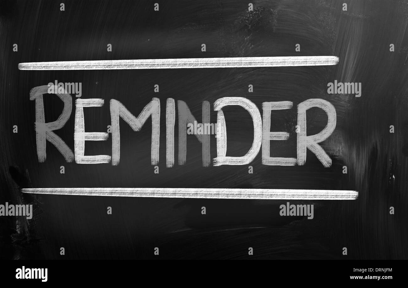 Reminder important memo memory notice Black and White Stock Photos ...
