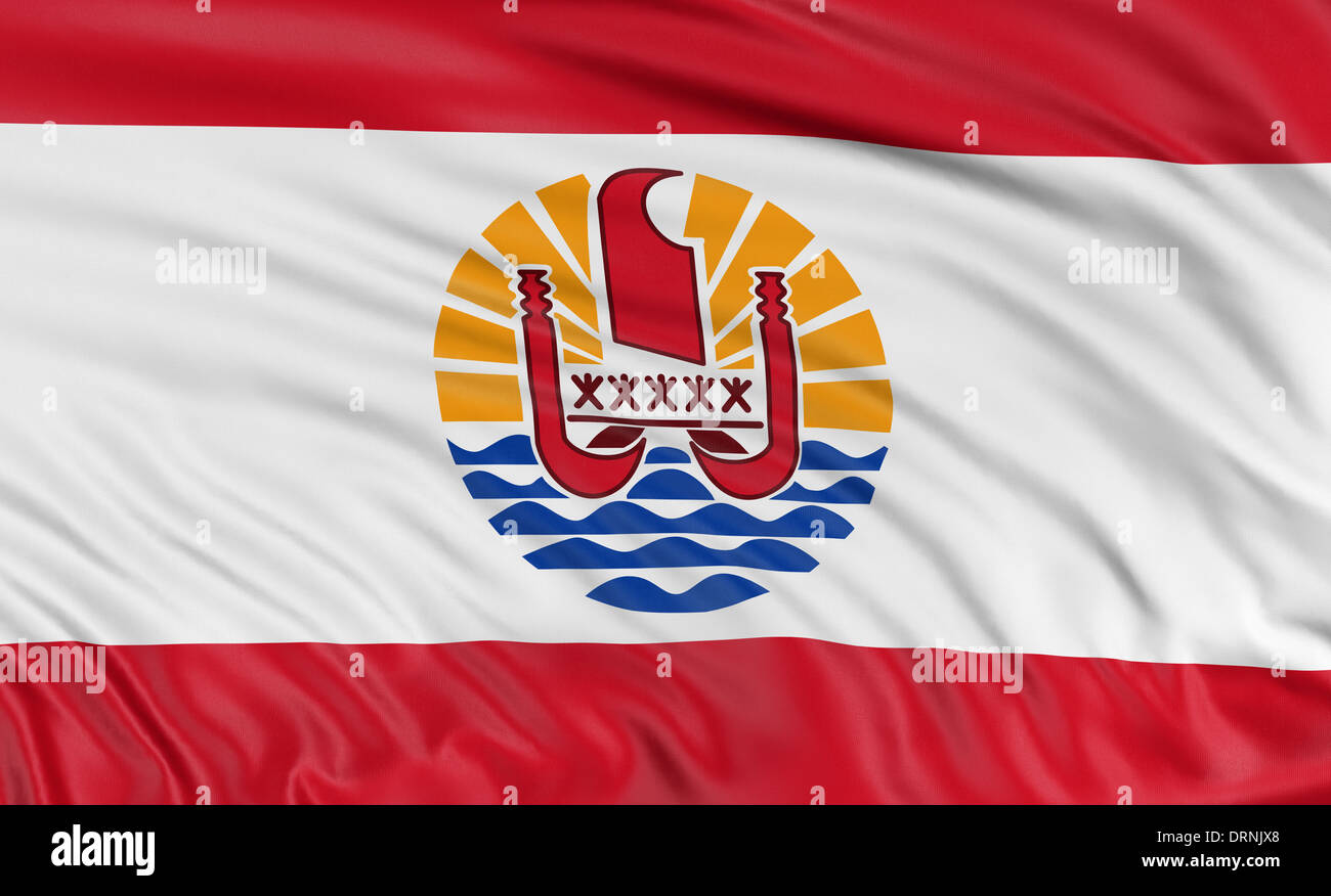 3D French Polynesia flag Stock Photo - Alamy