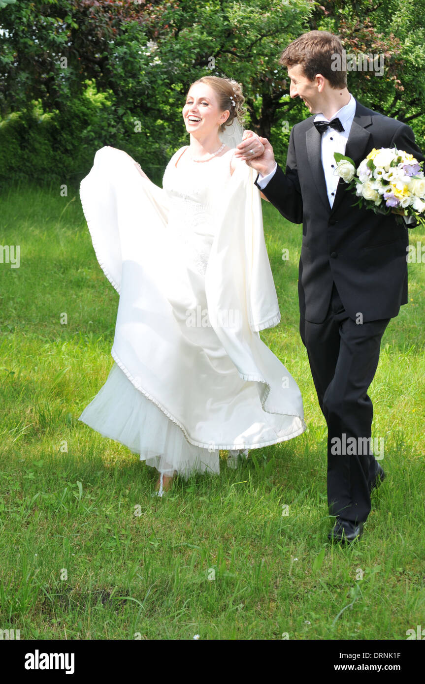 Wedding album - bride and groom Stock Photo - Alamy