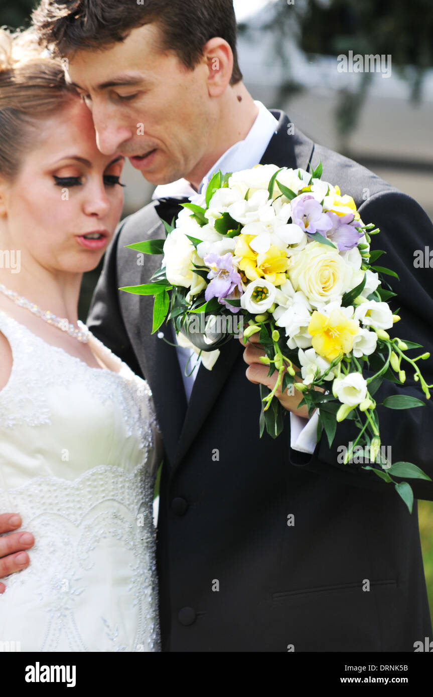 Wedding album - bride and groom Stock Photo - Alamy